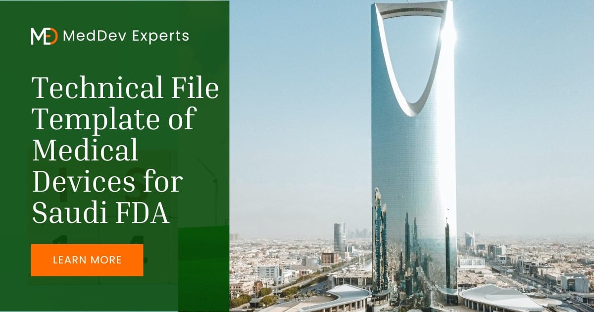 Complete Technical File Template of Medical Devices for Saudi FDA